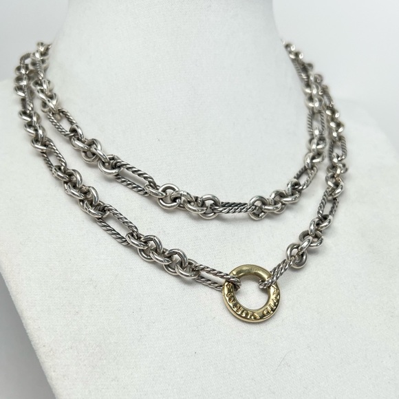 David Yurman | Jewelry | David Yurman 32 Long Figaro Chain 8k Gold ...